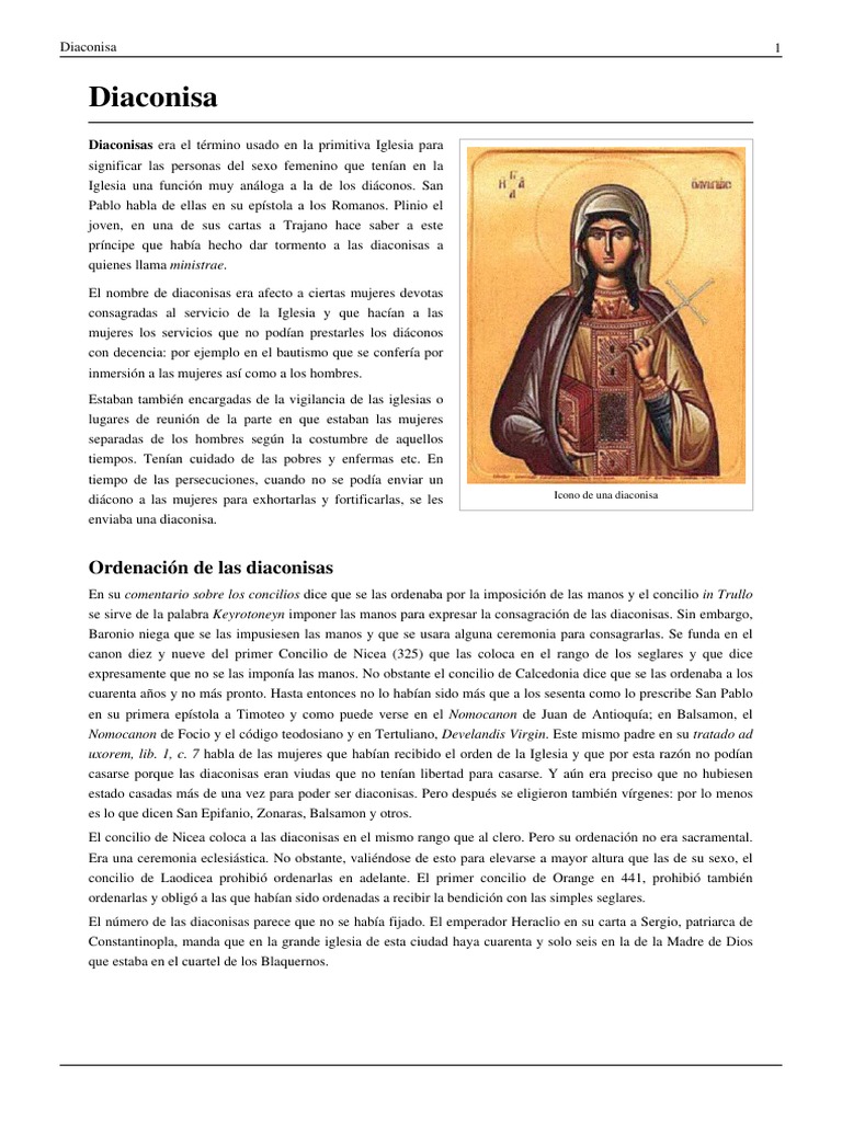 Diaconisa | PDF | Familias denominacionales cristianas | Comportamiento ...
