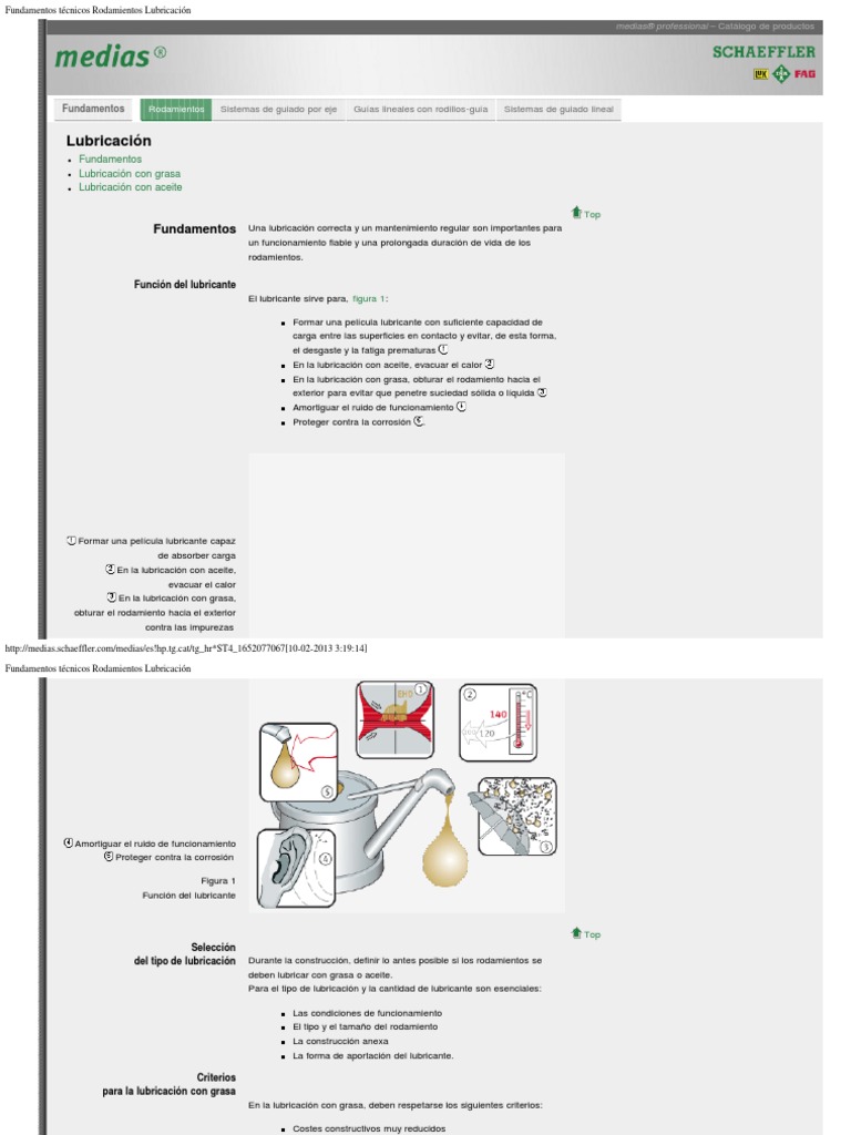 Fundamentos Técnicos Rodamientos Lubricación | PDF | Lubricante | Petróleo