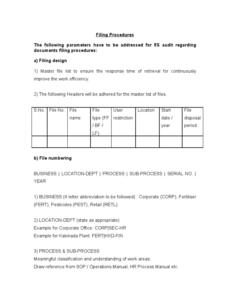 Filing Procedure | PDF | Computing | Computing And Information Technology