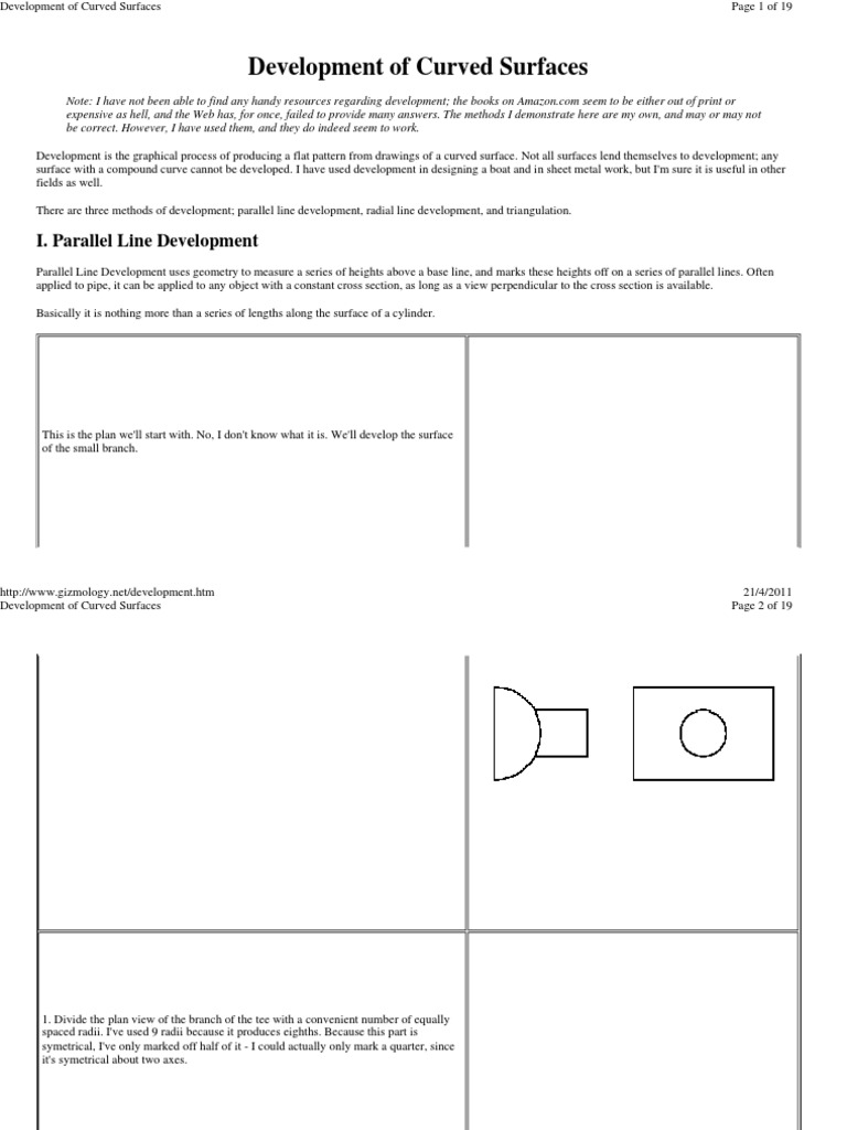 Development of Curved Surfaces: I. Parallel Line Development | Download ...