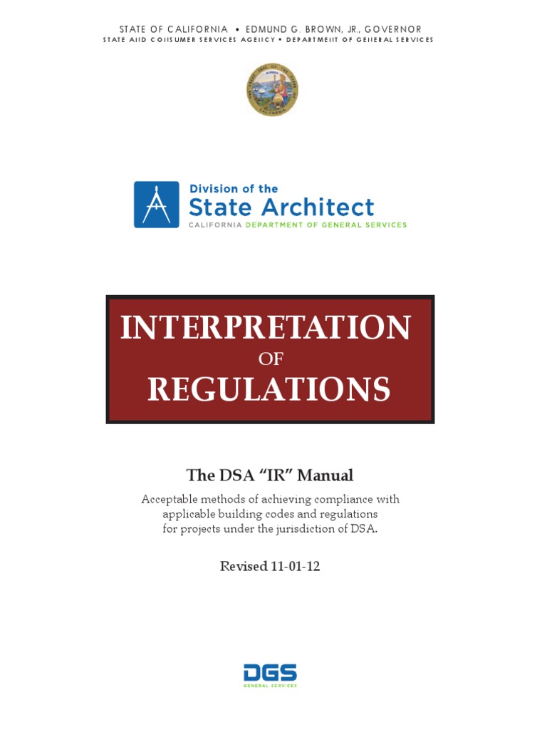 DSA Interpretation of Regulations Manual | PDF | Construction ...