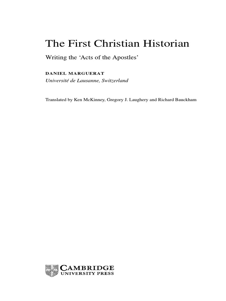 First Christian Historian | PDF | Acts Of The Apostles | Paul The Apostle