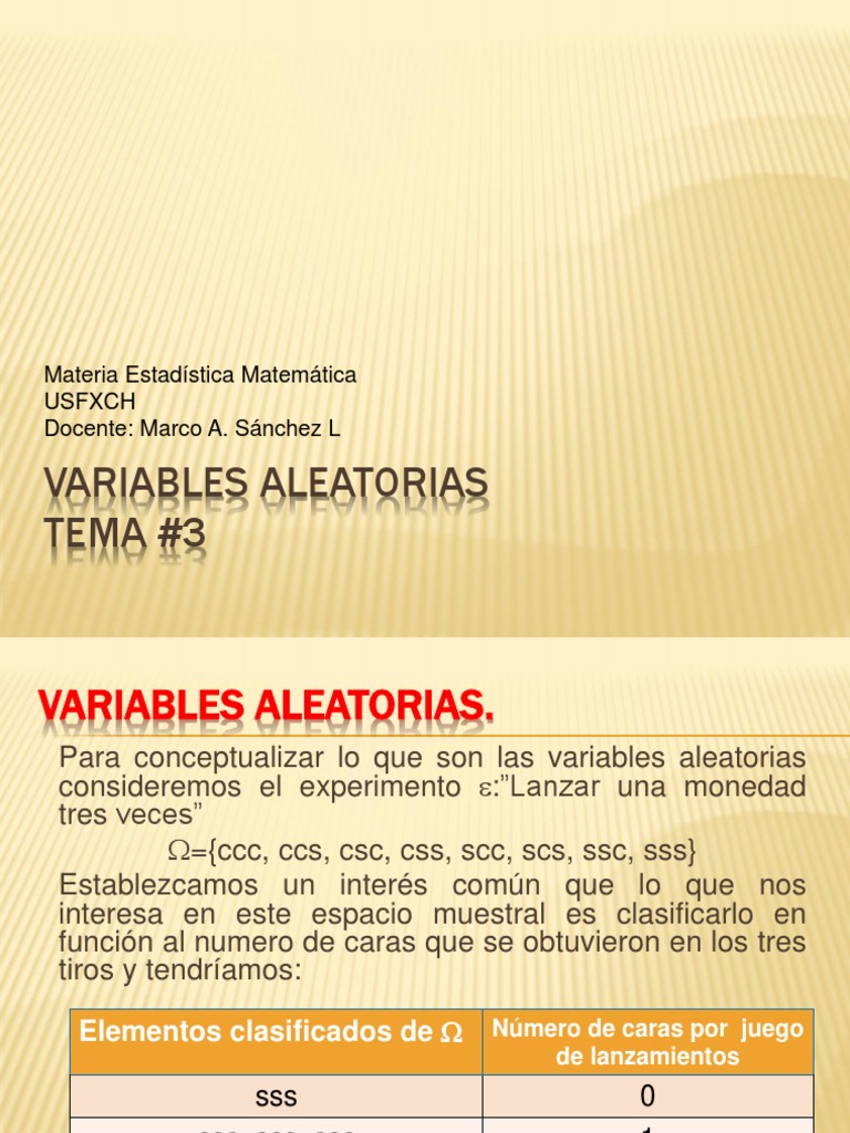 Conceptos de Variables Aleatorias | PDF | Variable aleatoria | Diferencia