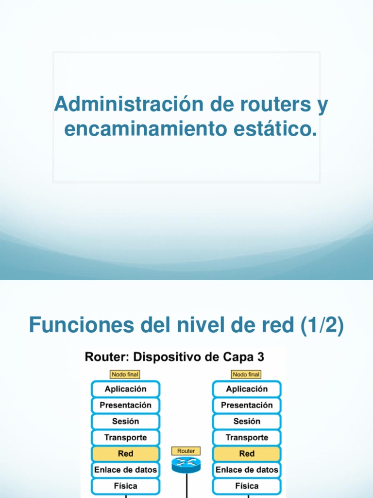 Configuracion de Routers | PDF | Dirección IP | Enrutador (Computación)