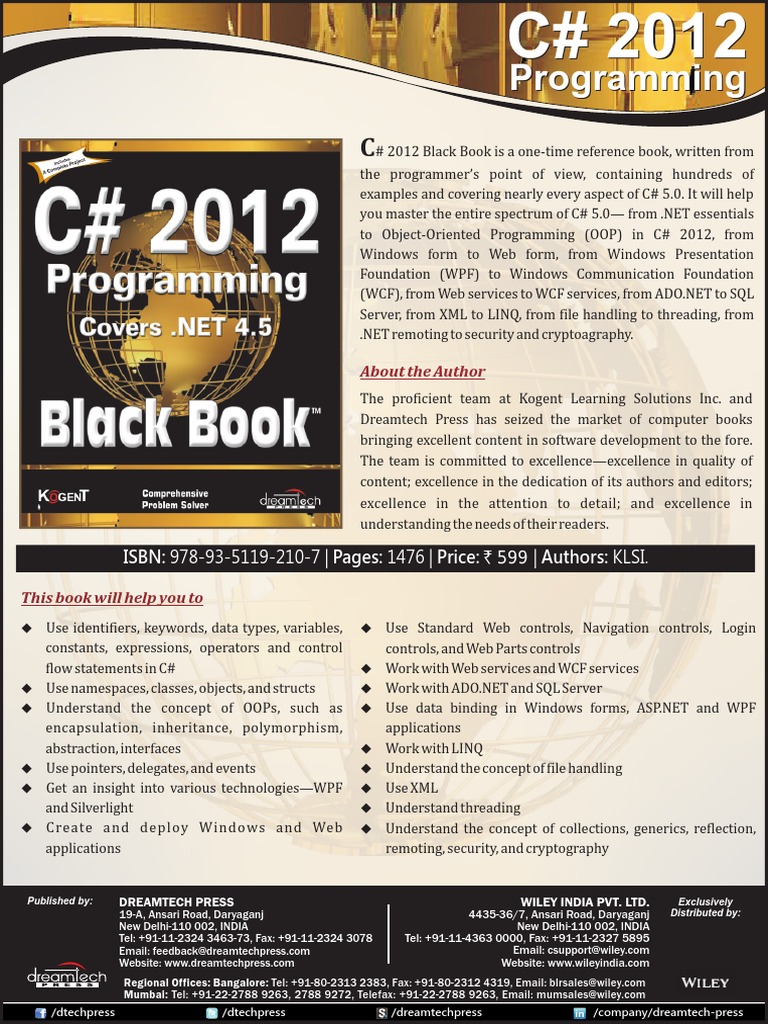 C 2012 Programming Black Book Pdf Pdf C Sharp Programming