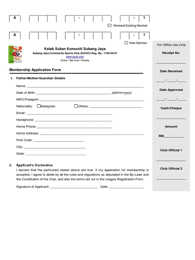SJC Youth Football League Registration Form | PDF | Referee | Damages