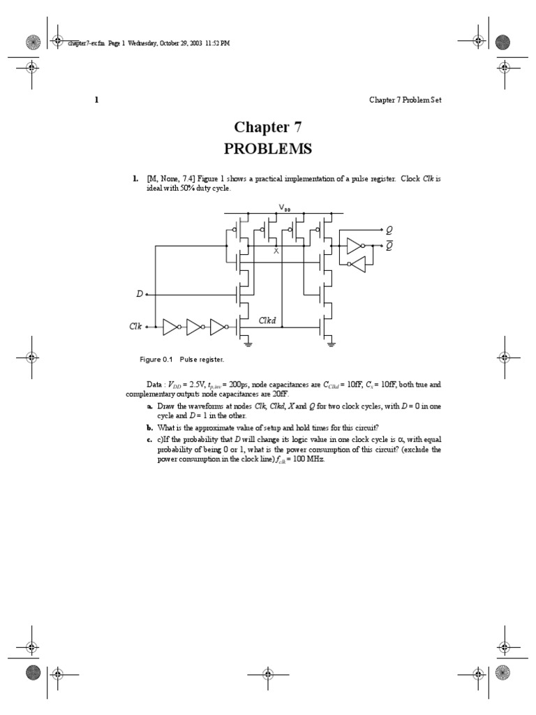 Chapter7 Ex | PDF | Digital Electronics | Electrical Engineering