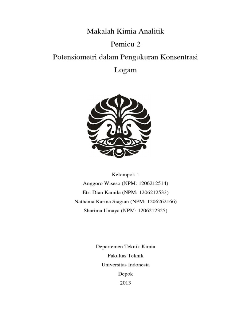 FIX Makalah Kimia Analitik - Pemicu 2 | PDF