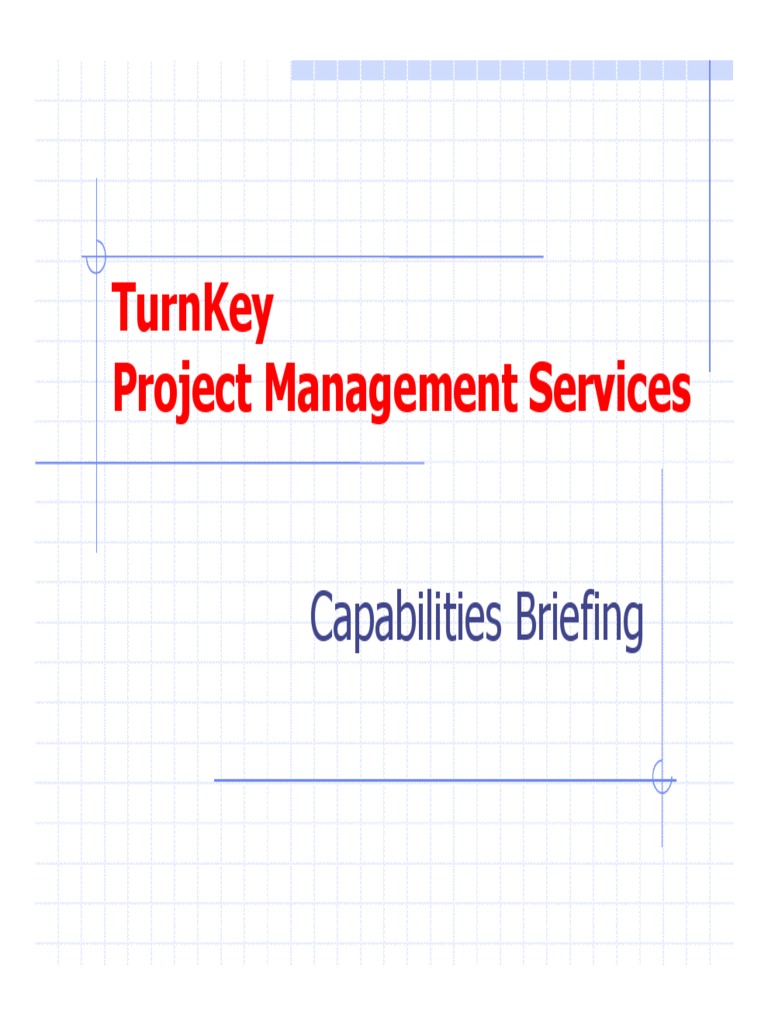Turnkey Project Management Services: Capabilities Briefing | Download ...