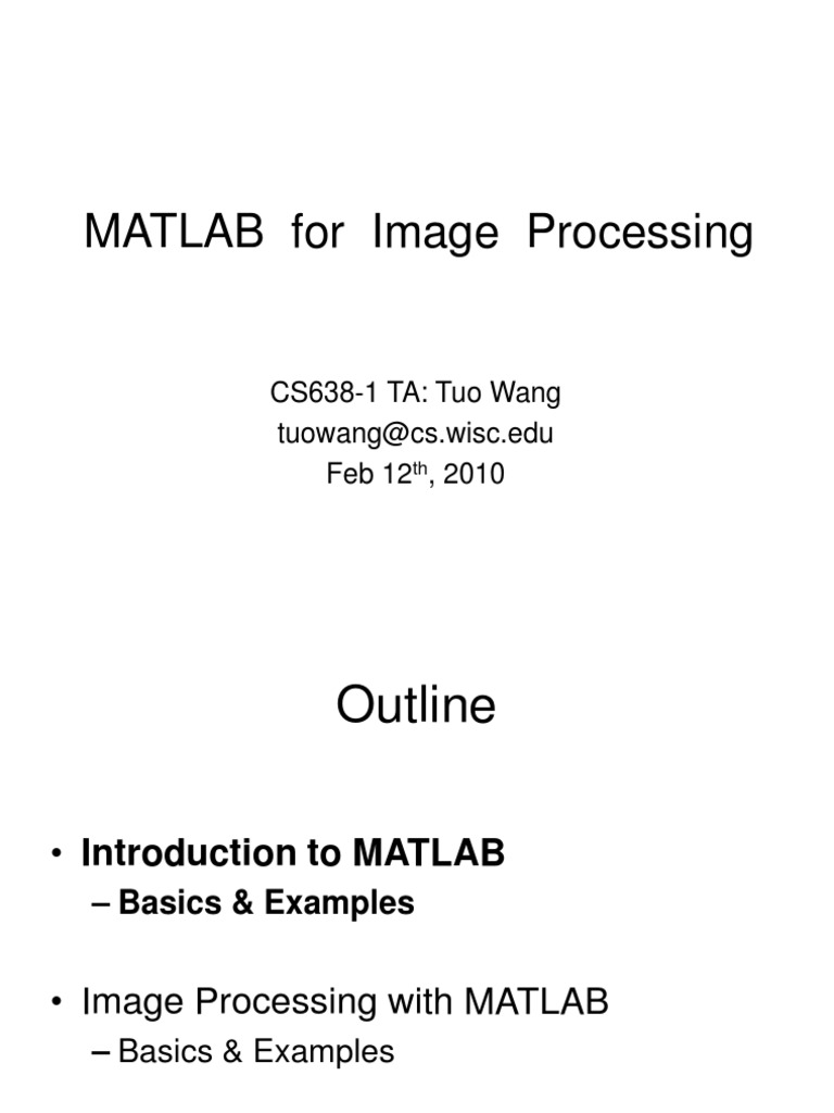 MATLAB Tutorial | PDF