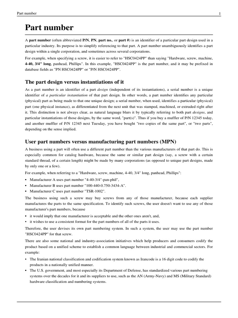 Part Number PDF | PDF | Computing And Information Technology | Business