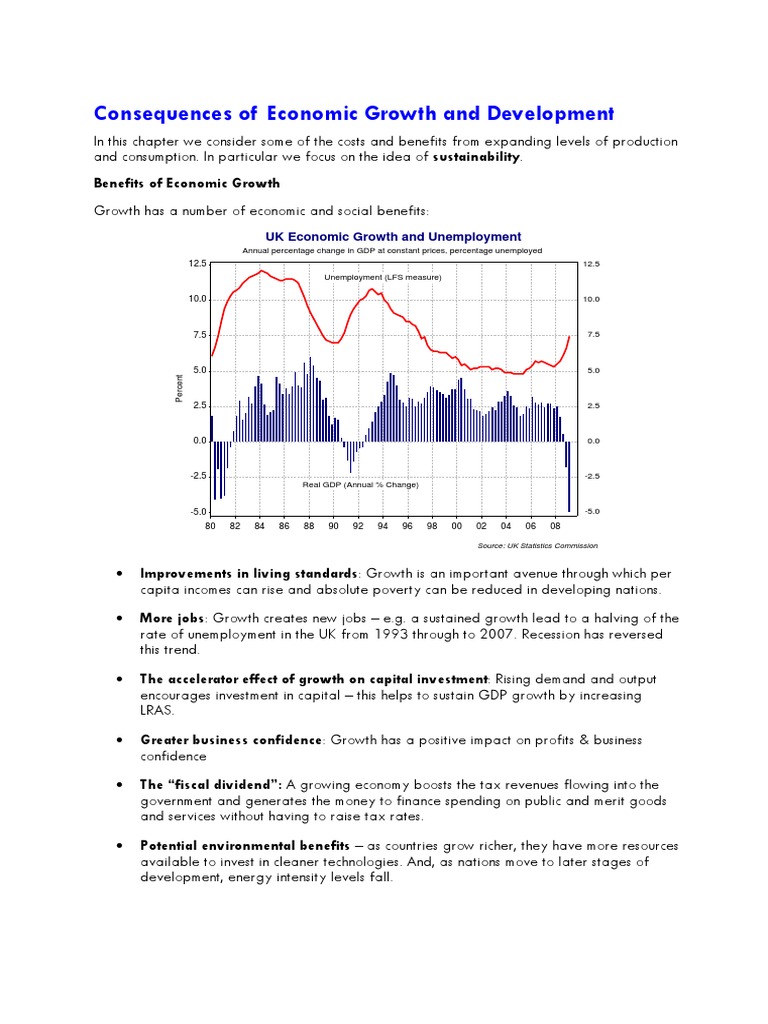 Consequences of Economic Growth and Development | PDF | Economic ...