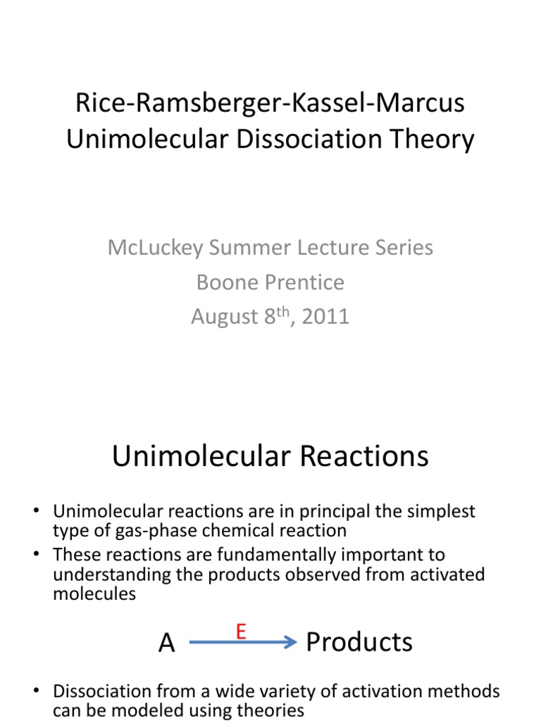 RRKM Theory | PDF | Chemical Reactions | Normal Mode