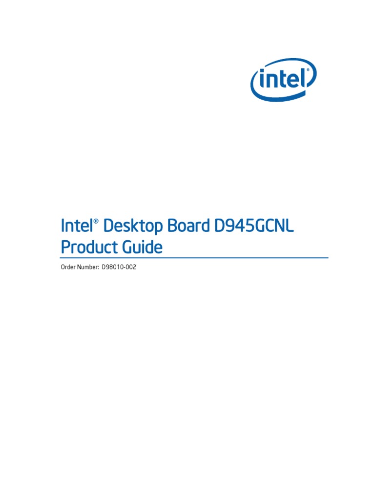 Intel® Desktop Board D945GCNL Product Guide | PDF | Home & Garden | Technology & Engineering