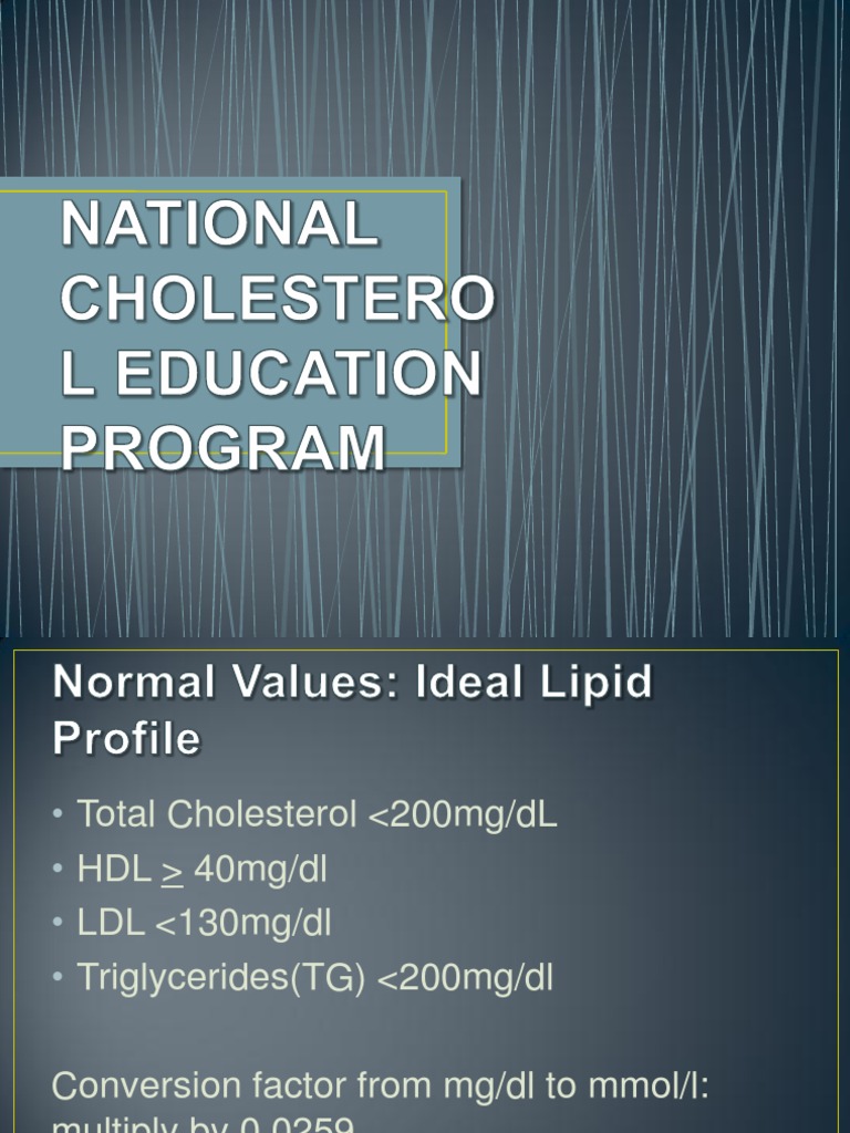 National Cholesterol Education Program | PDF | Statin | Low Density ...