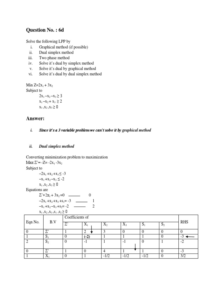 Simplex Method Problems | PDF | Mathematical Logic | Areas Of Computer ...