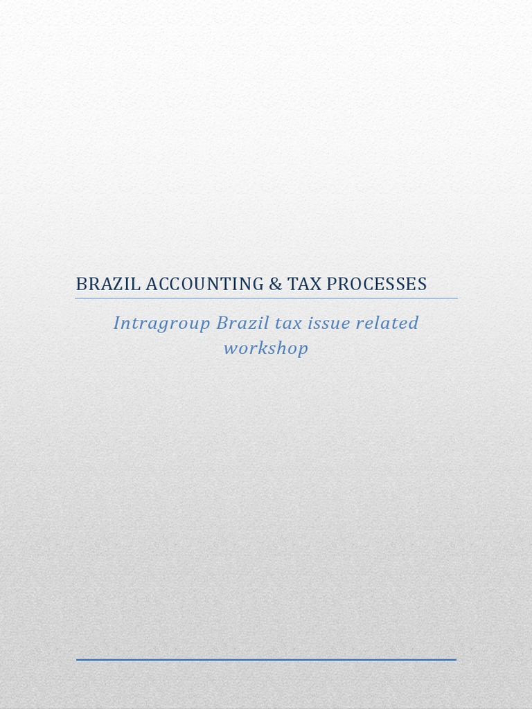 Brazil Accounting Tax Processes v1 PDF | PDF | Debits And Credits | Tax ...