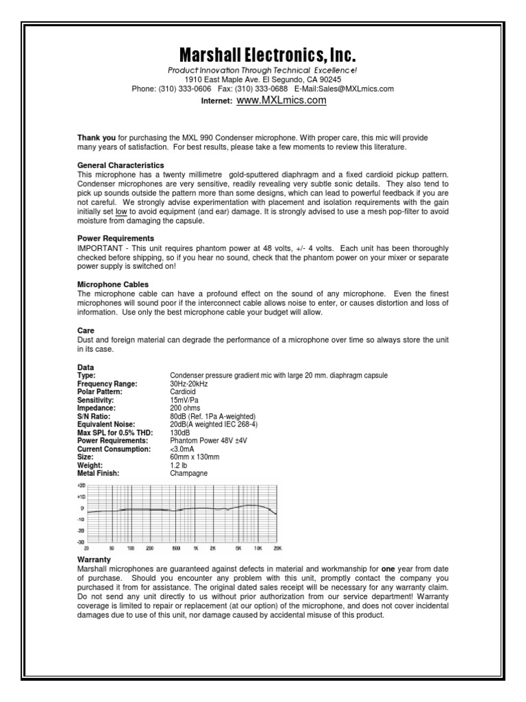 Marshall Electronics, Inc.: Internet | PDF | Technology & Engineering