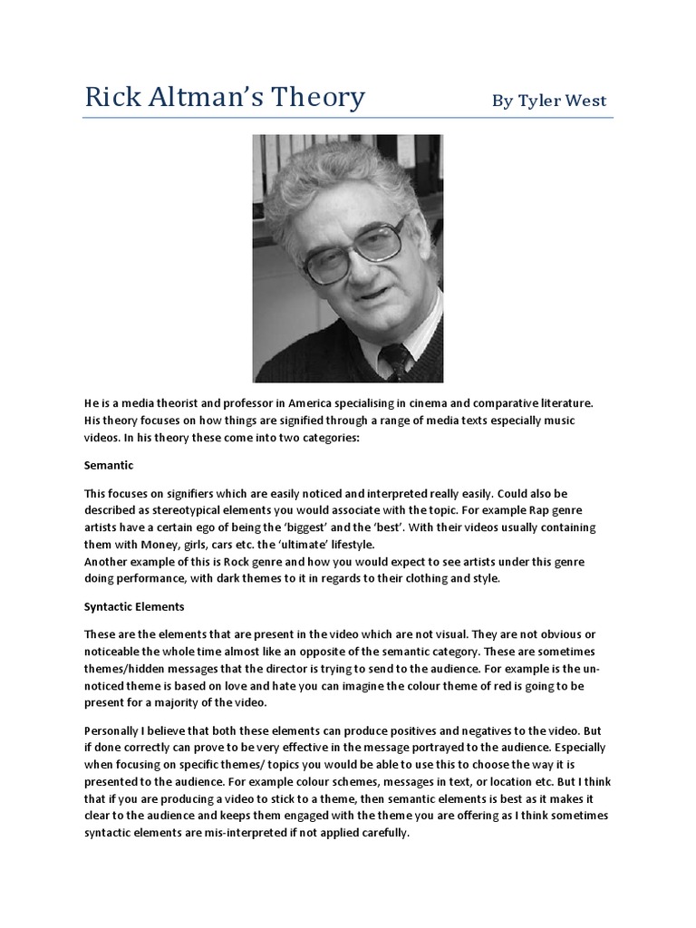 Rick Altman Theory | PDF | Language Arts & Discipline