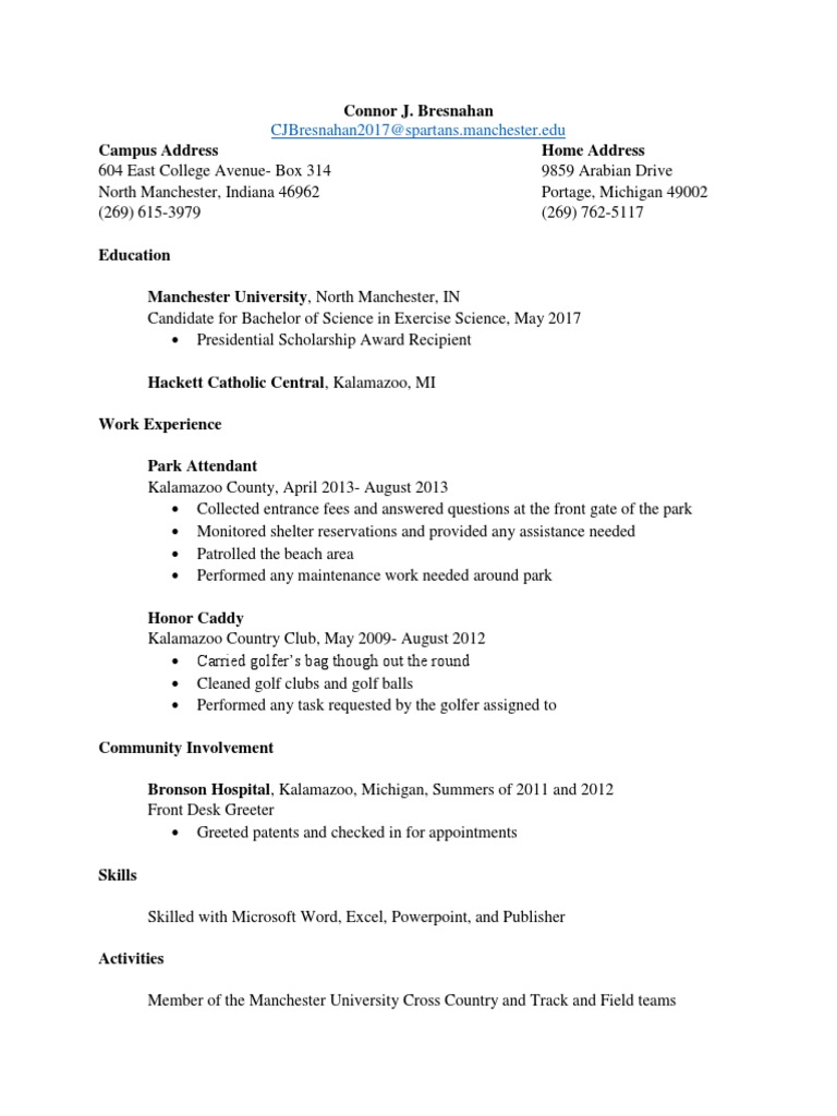 Connor Bresnahan's Resume Overview | PDF | Career & Growth | Technology ...