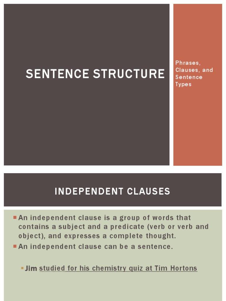 Sentence Structure and Errors | PDF | Clause | Sentence (Linguistics)
