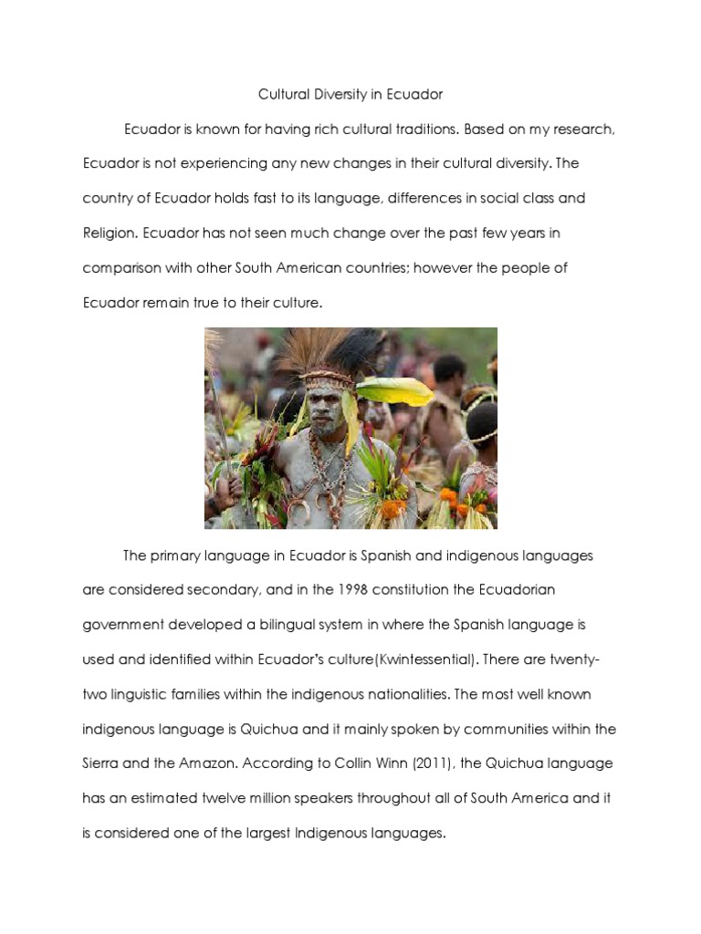 Cultural Diversity in Ecuador | PDF | Faith Healing | Ecuador
