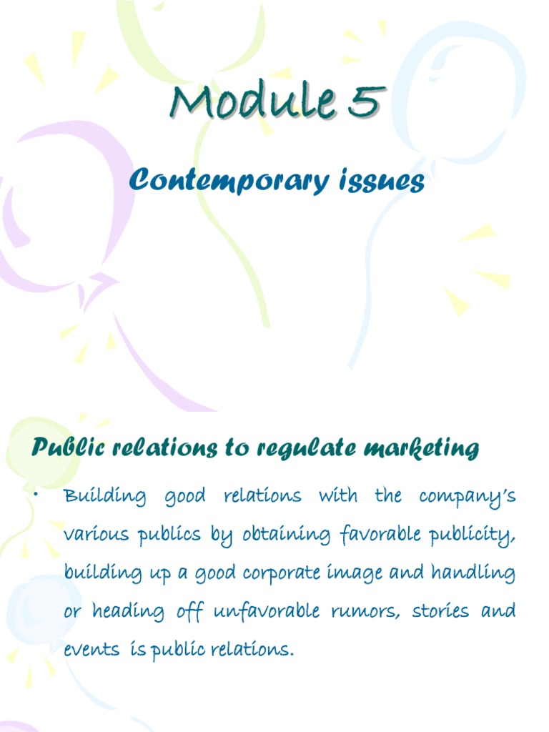 Contemporary Issues in Marketing Strategies | PDF | Strategic ...