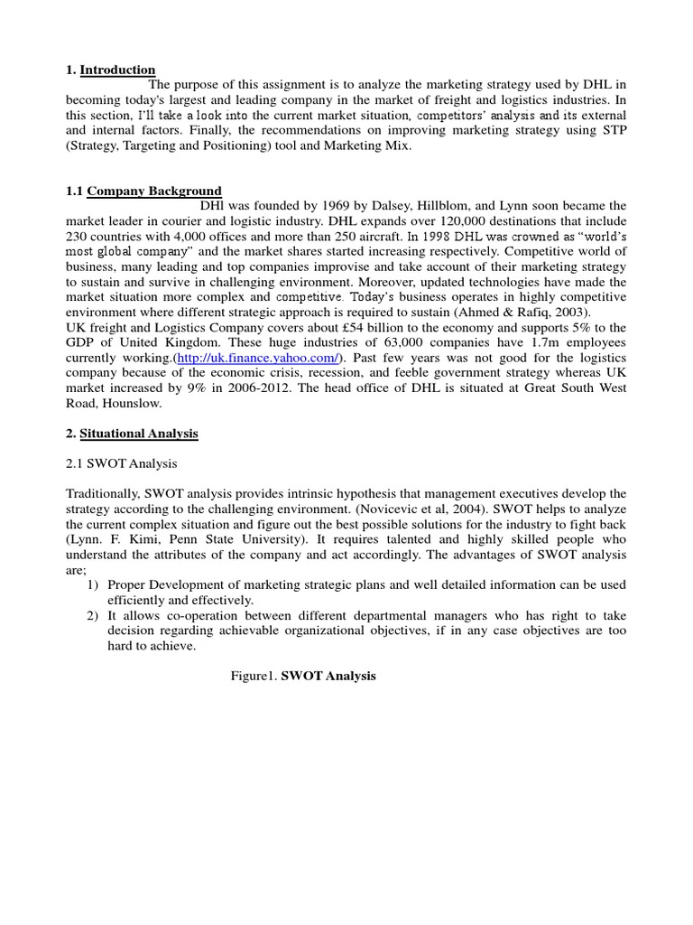 Marketing Assignment (2) | Strategic Management | Swot Analysis