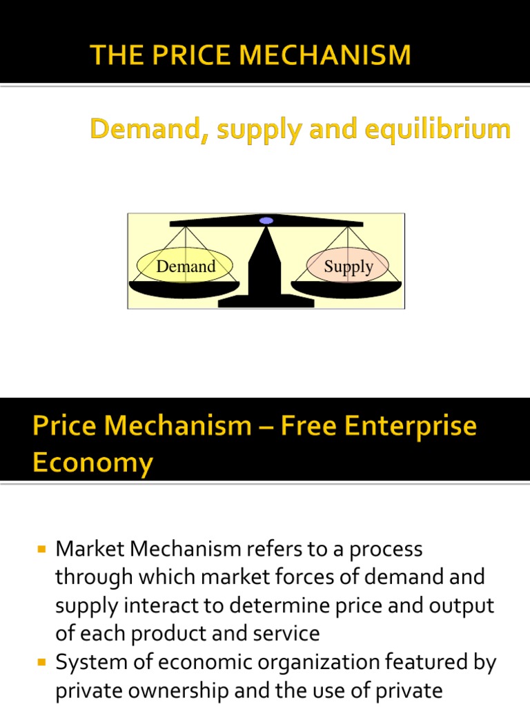 The Price Mechanism, Demand and Supply Equilibrium (+ Handwritten Notes ...