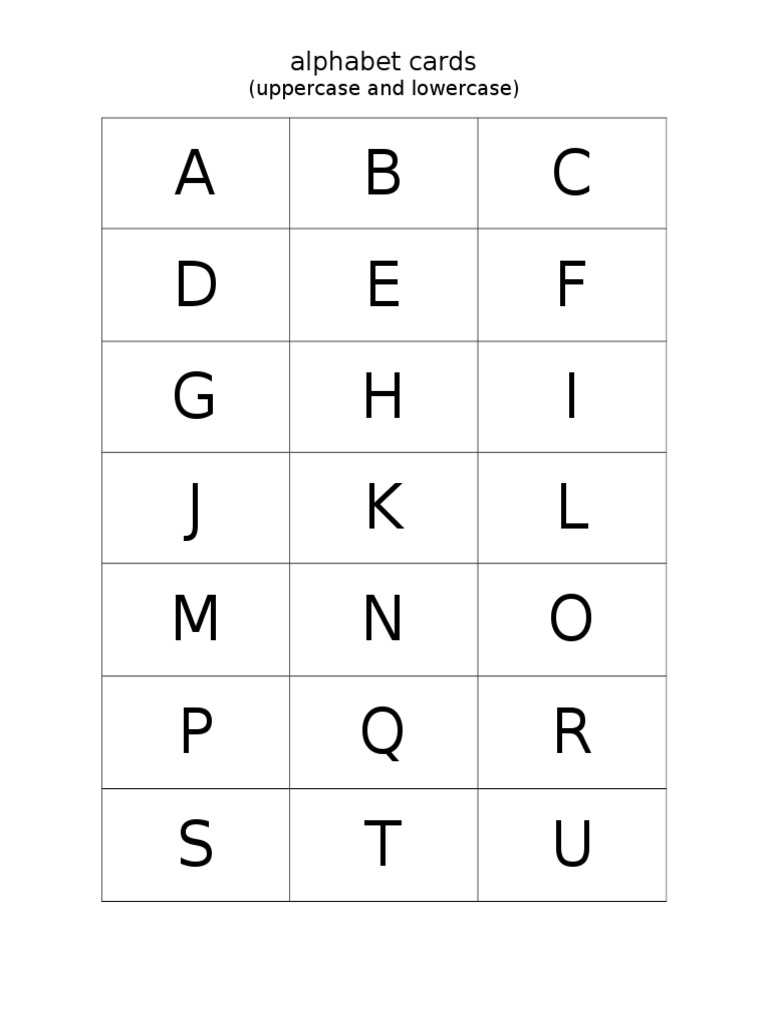 Alphabet Cards | PDF
