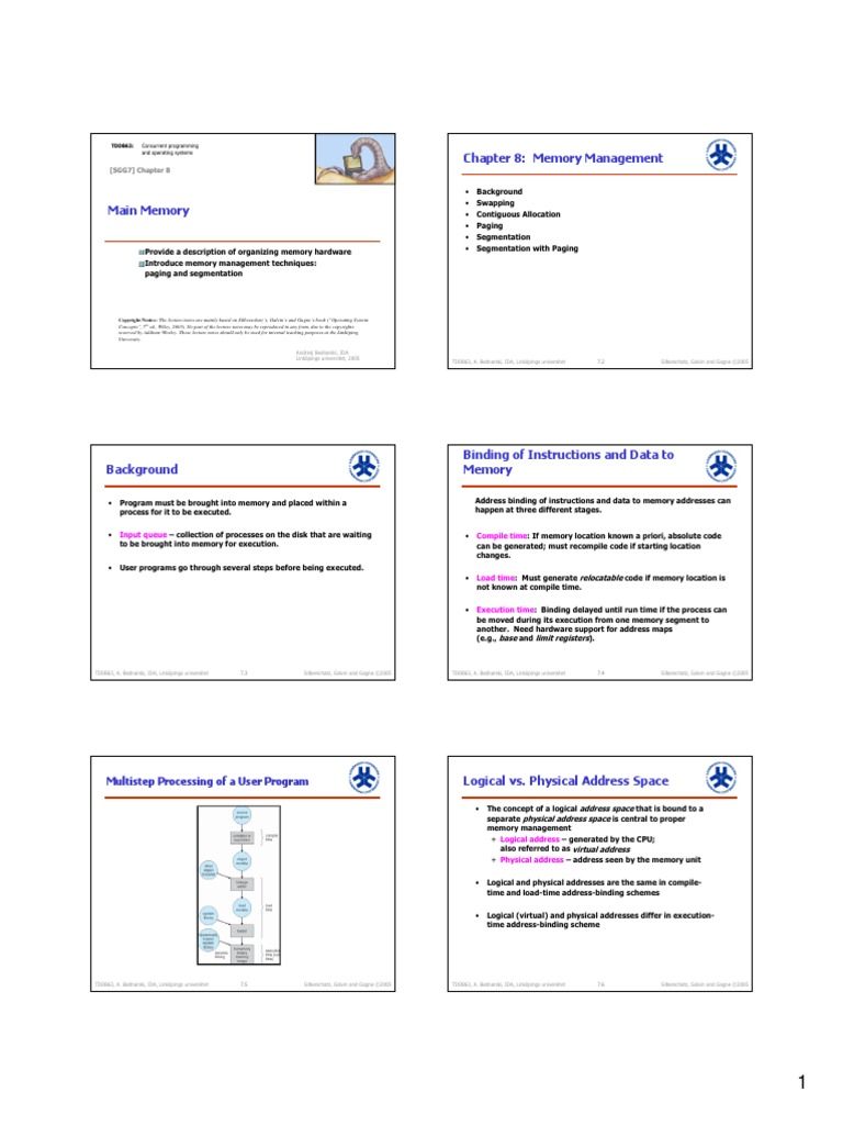 Chapter 8: Memory Management | PDF | Cpu Cache | Library (Computing)
