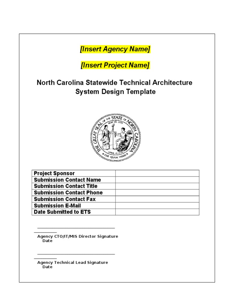 technical architecture system design template.doc | Engineering ...
