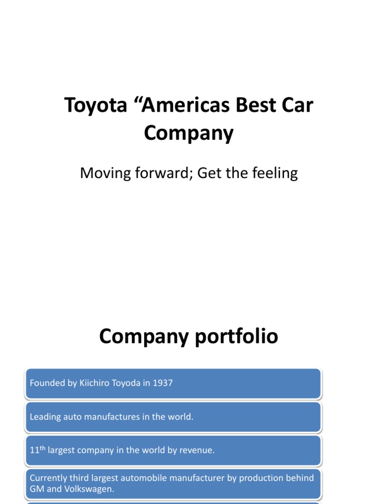Toyota Case Study Presentation | PDF | Toyota | Car