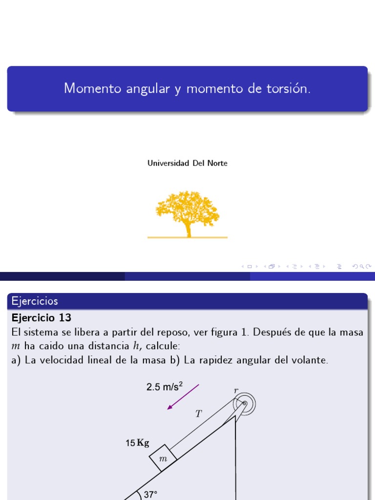 Momento Angular Torsion | PDF | Fricción | Masa