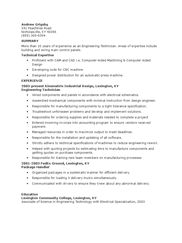 Andrews Resume | PDF | Technology & Engineering