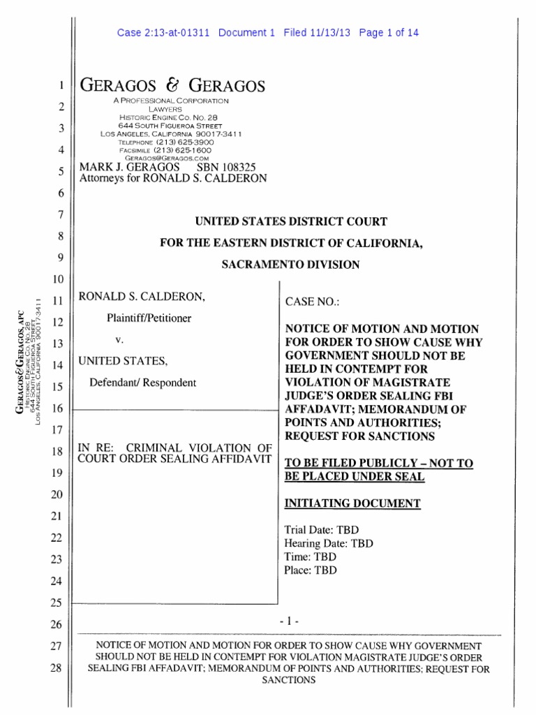 Calderon Alleges FBI Wire | PDF | Politics