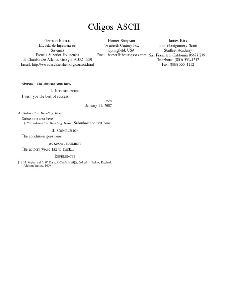 Cdigos ASCII: German Ramos Homer Simpson James Kirk and Montgomery ...