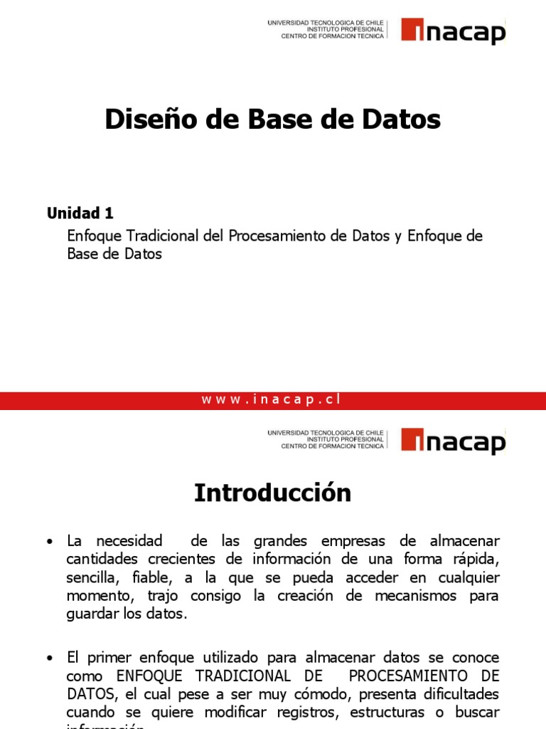 Enfoque Tradicional en Bases de Datos | PDF | Bases de datos | Apoyo