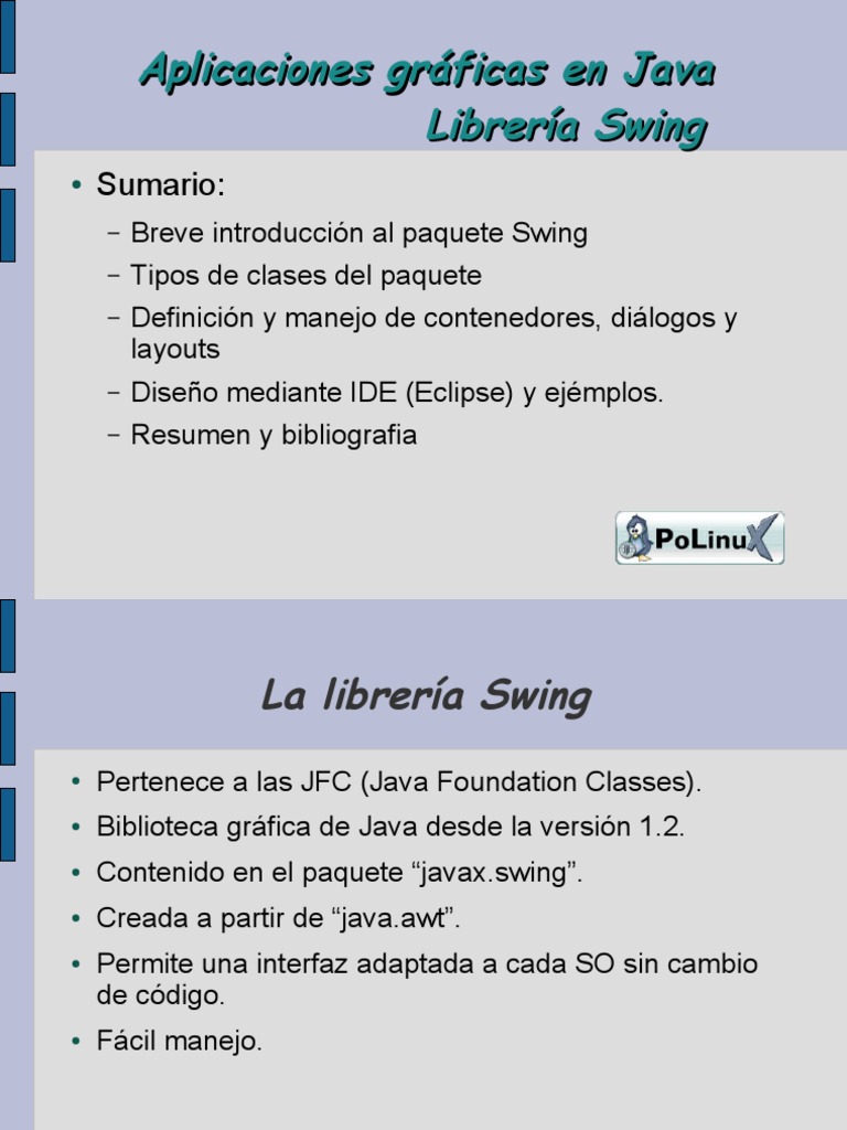 Componentes SWING 2 | PDF | Informática