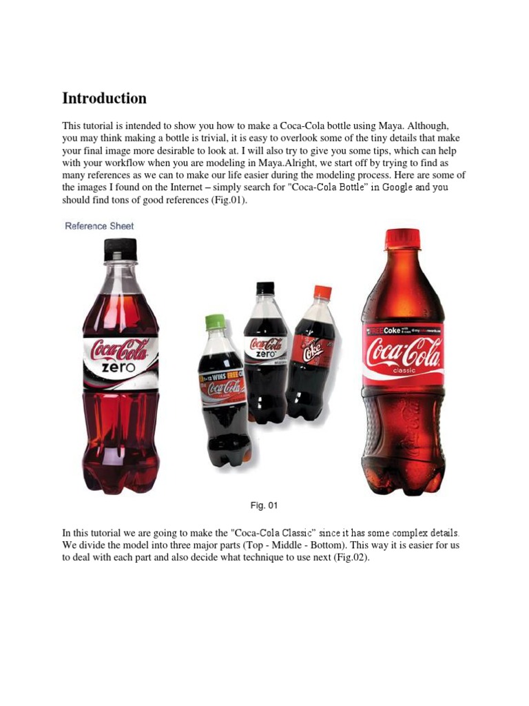 Coke Bottle Tutorial For Maya | PDF | Adobe Photoshop | Texture Mapping