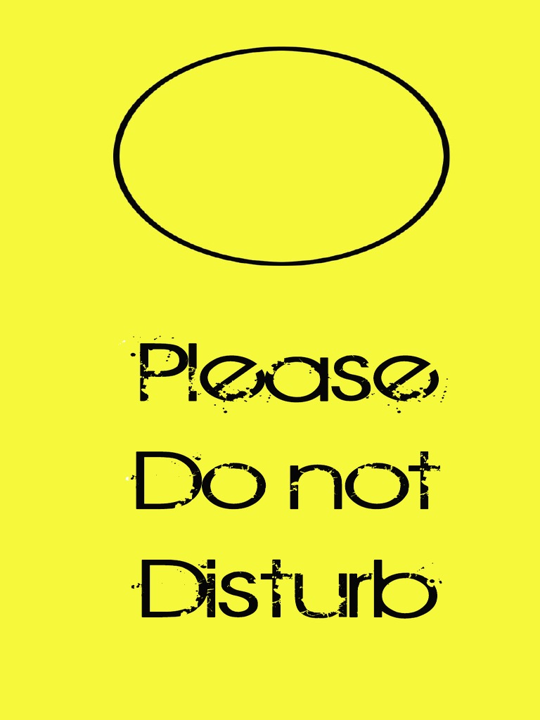 Do Not Disturb Sign PDF | PDF
