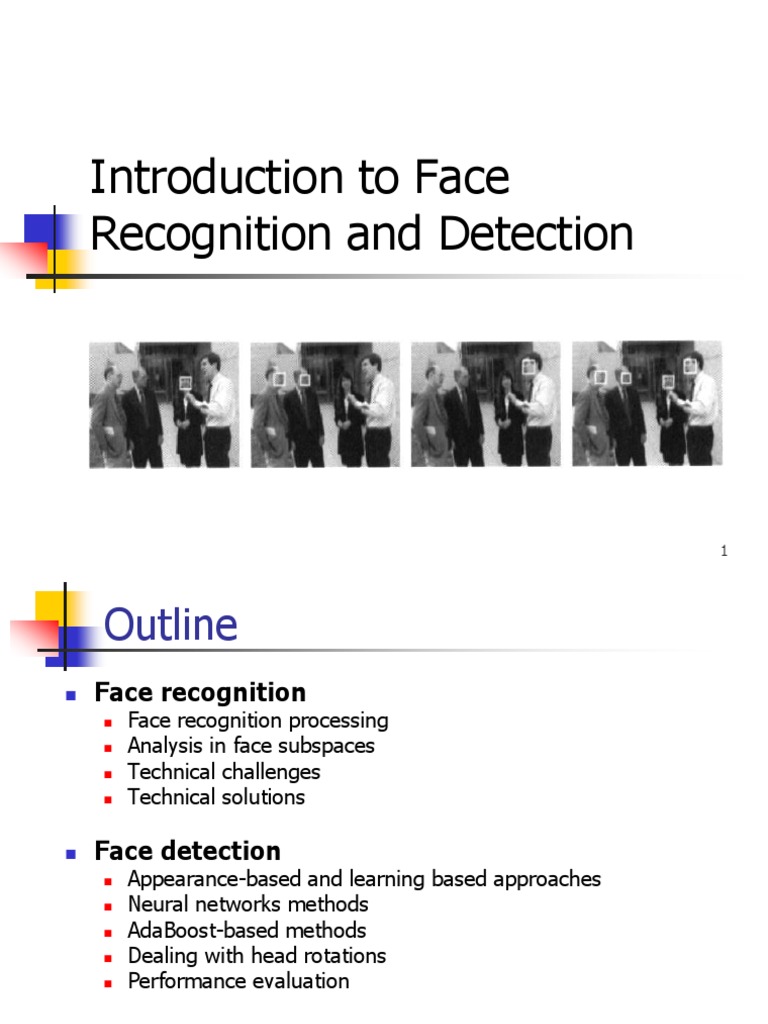 Introduction To Face Recognition and Detection | PDF | Principal ...