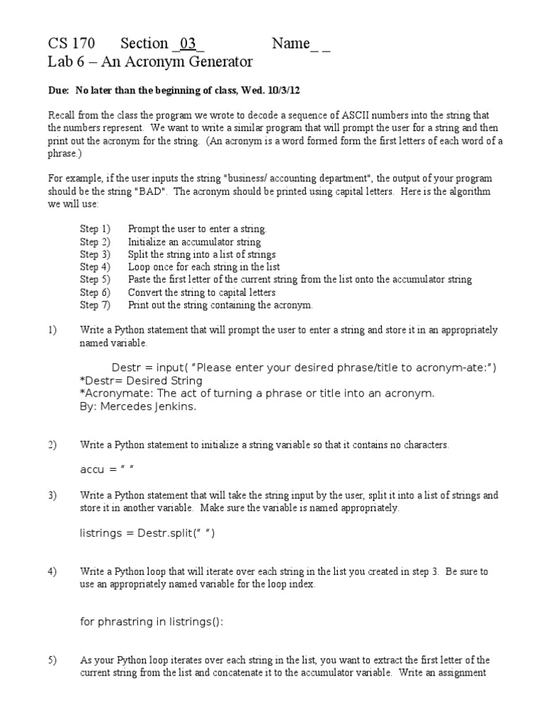 An Acronym Generator For Python Language Pdf Linguistics Software