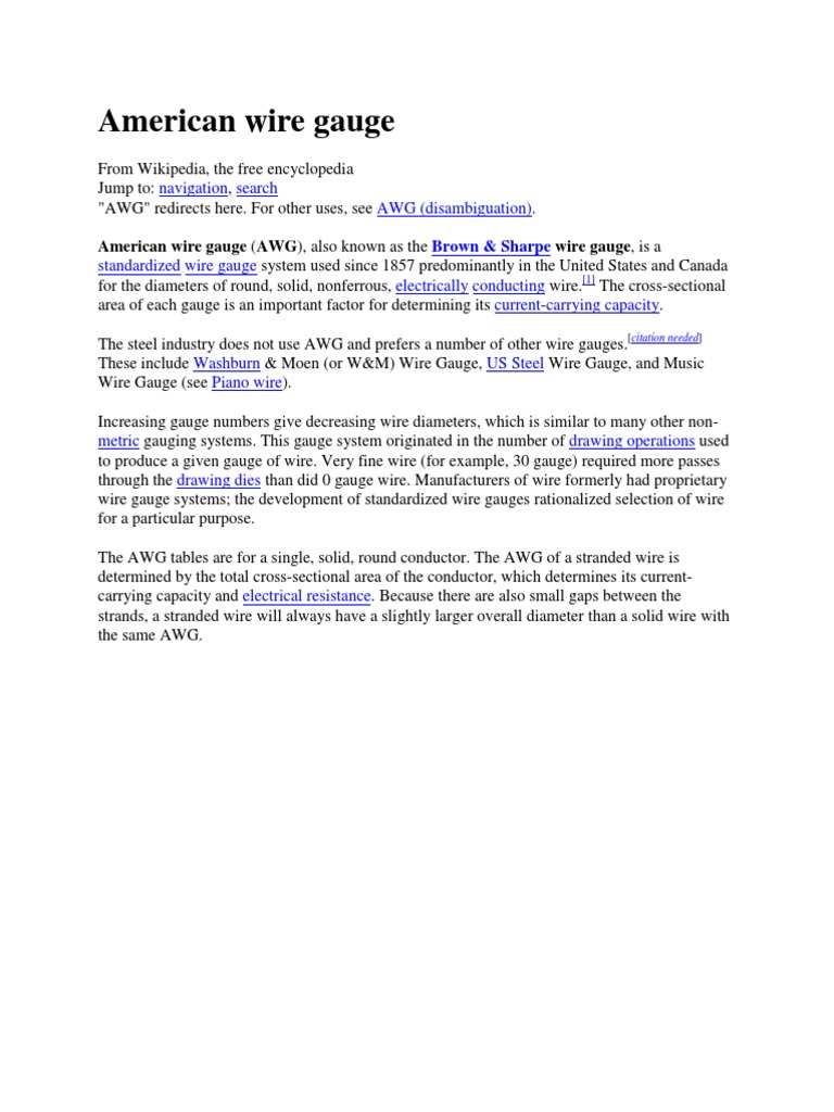 Awg Details PDF | PDF