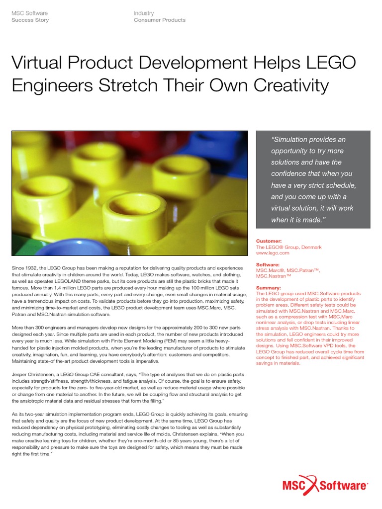 LEGO Group - Case Study | PDF | Simulation | Engineering