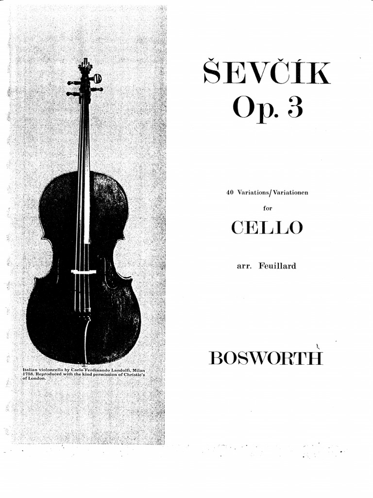 40 Variations Cello Sevcik PDF | PDF | Continuous Pitch Instruments ...