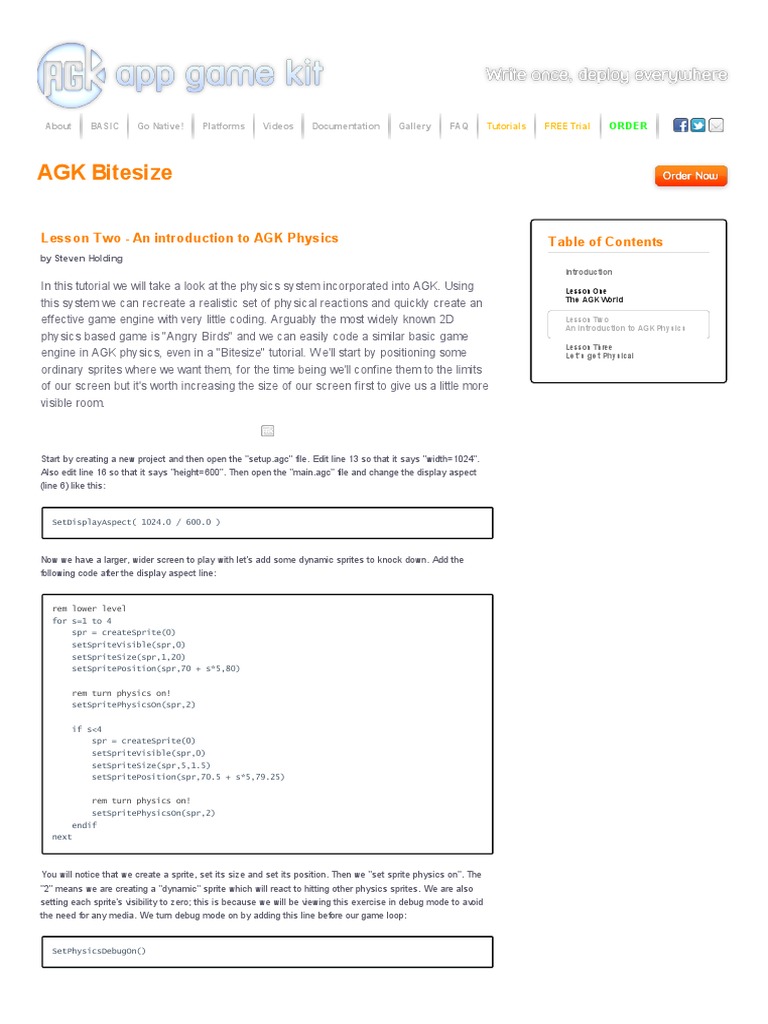 Lesson-2 AGK App Game Kit PDF | PDF | Kinematics | Shape