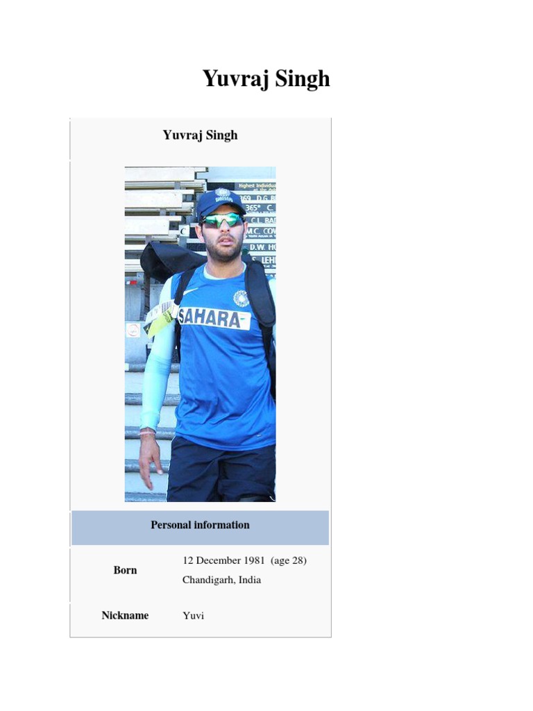 Yuvraj Singh | PDF | Lung Cancer | England Cricket Team