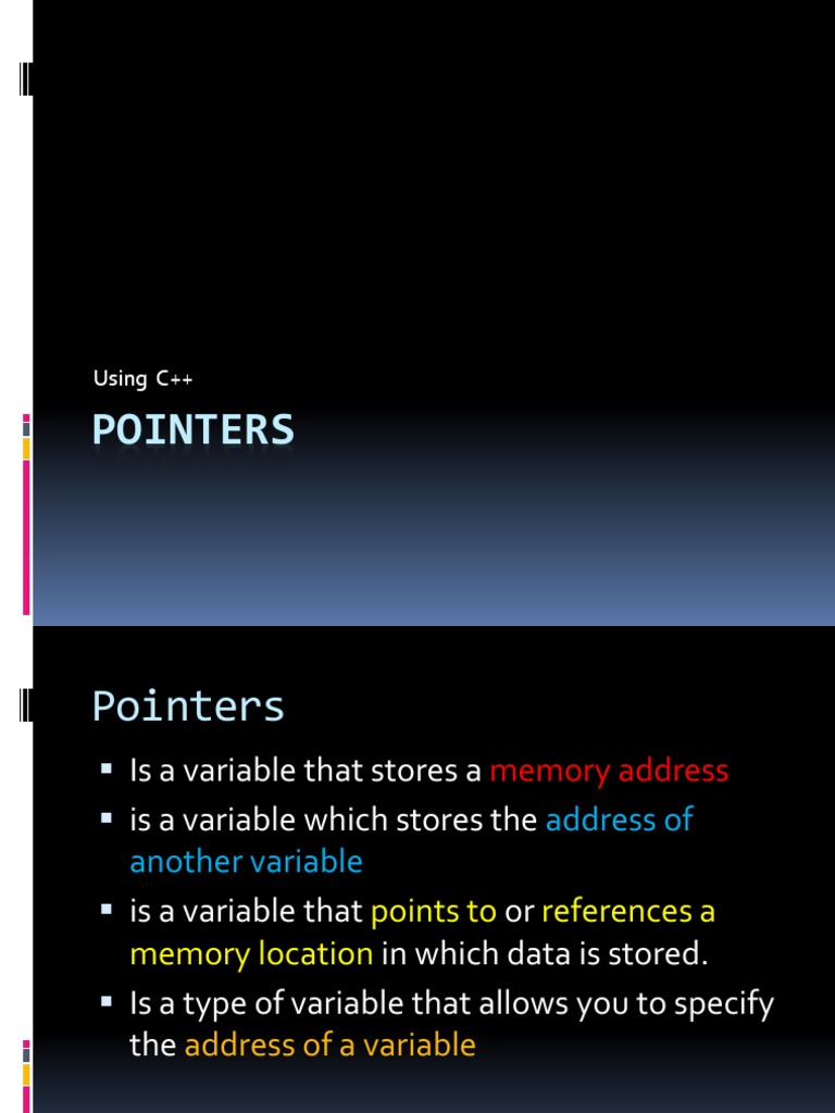Pointers C Pdf Pointer Computer Programming Variable
