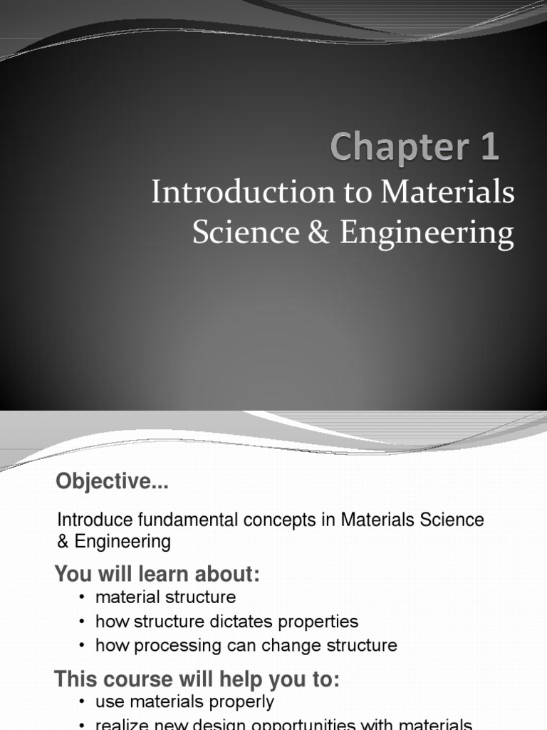 1-Introduction of Material Science | PDF | Ceramics | Materials Science